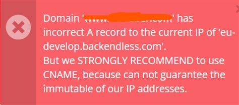 Problems To Add A Custom Domain General Backendless Support