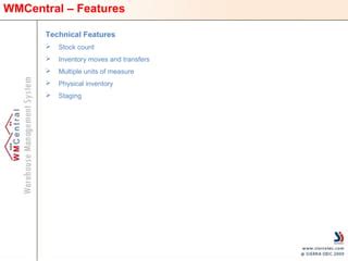 Warehouse Management System WMCentral PPT
