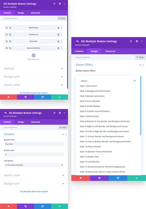 Multiple Button Divigrid