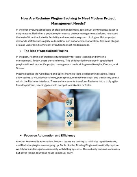 Ppt How Are Redmine Plugins Evolving To Meet Modern Project Management Needs Powerpoint