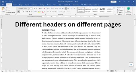 Different Headers On Different Pages Ms Word How To Add Multiple