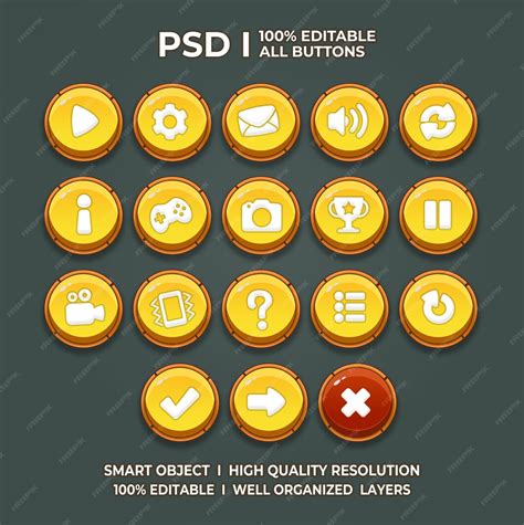 Premium Psd Set Of Game Ui Game Ui Set Game Ui Button Game Button Game Ui Psd Game Ui Template
