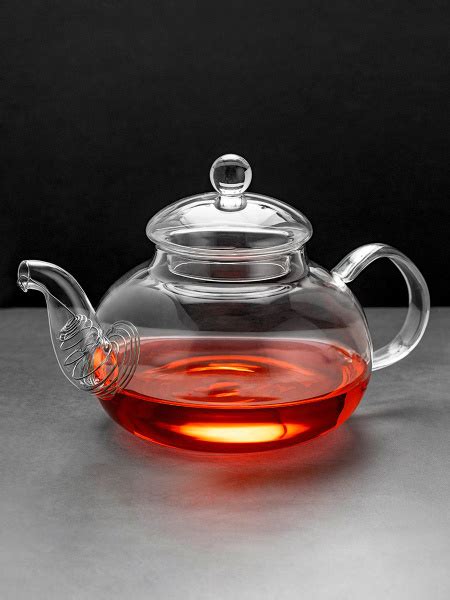 Чайник заварочный стеклянный 800 мл с фильтром пружинкой ситечком