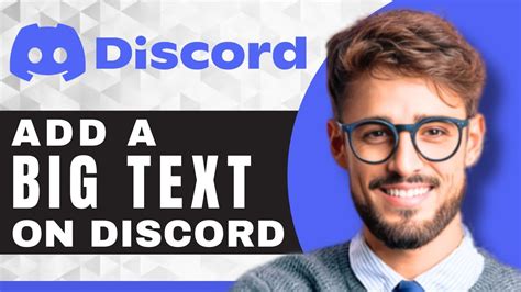 How To Add A BIG Text Discord Tutorial YouTube