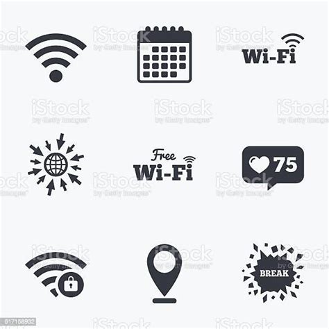 Wifi 무선 네트워크 아이콘 Wifi 존입니다 잠겼음 0명에 대한 스톡 벡터 아트 및 기타 이미지 0명 기업 재무와 산업 달력 Istock