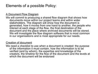 Document Control Policy For Project Teams PPT