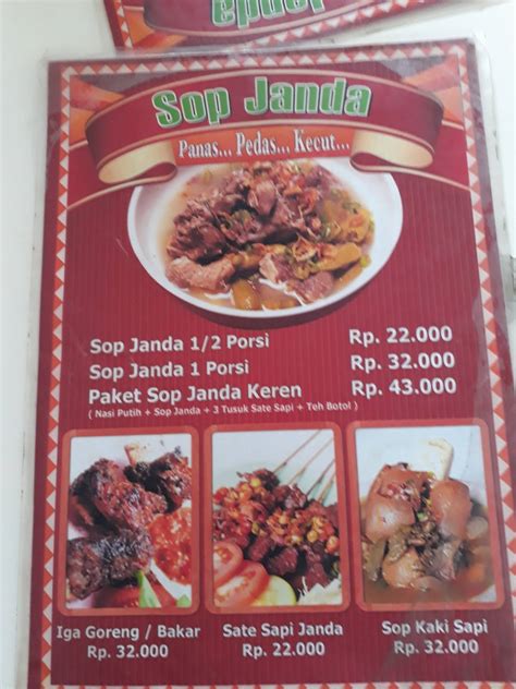 Menu At Sop Janda Jawa Sunda Restaurant Bandar Lampung