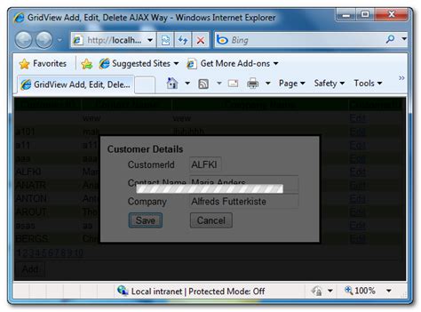 Add Edit Update Records In Gridview Using Modal Popup In Aspnet