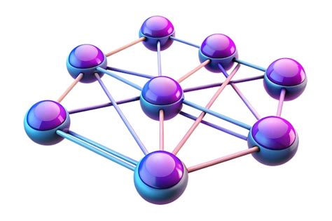 3d Glowing Abstract Network Nodes Representing Business Connectivity Concept As A Wide Angle
