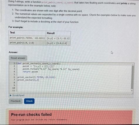 Solved Using F Strings Write A Function Print Pair X