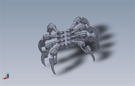 蜘蛛机器人solidworks 2011模型图纸免费下载 懒石网