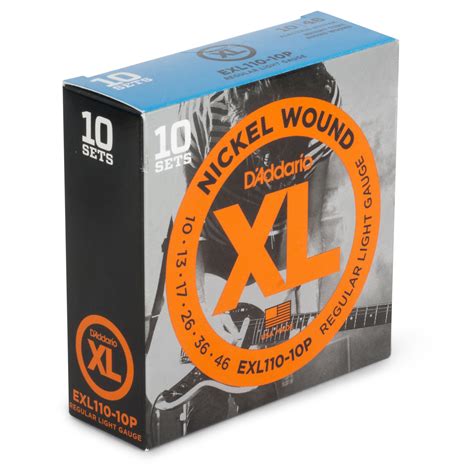 Daddario Xl Nickel Wound Electric Guitar Strings 10 Pack Stewmac