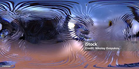 Hdri입니다 그라데이션 웨이브 무지개 빛깔의 크롬 물결 모양의 표면 360도 전체 구형 파노라마 천 직물 액체 표면 잔물결 반사 3d 렌더링 그림입니다 하이 다이내믹