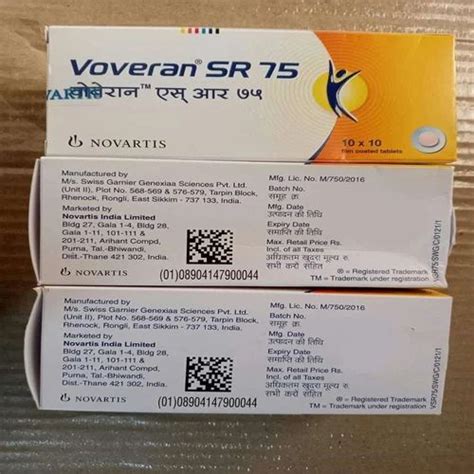 Diclofenac Voveran Sr 75 Mg Tab At ₹ 120 Box Voveran In Nagpur Id