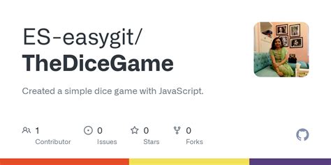 Github Es Easygitthedicegame Created A Simple Dice Game With Javascript
