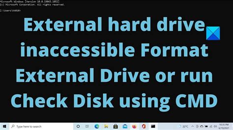External Hard Drive Inaccessible Format External Drive Or Run Check Disk Using CMD YouTube