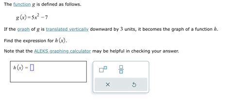 Solved The Function G Is Defined As Followsgx−5x27if The