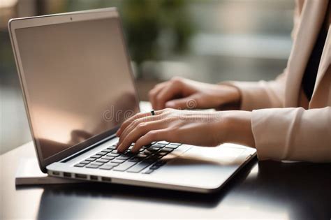 Hands Working Online Cyberspace Laptop Business Suit Pc Technology Businessman Computer Desk