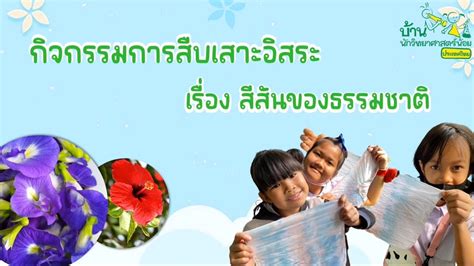 โครงการบ้านวิทยาศาสตร์น้อย การสืบเสาะอิสระ เรื่อง สีสันของธรรมชาติ โรงเรียนบ้านซับน้อยเหนือ