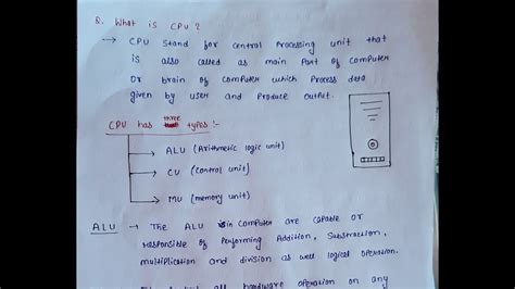 What Is Cpu Parts Of Cpu Alucu And Mu Cpu Youtube