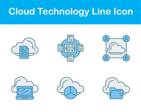 Cloud Technology Vector Icon Set 21460139 Vector Art At Vecteezy