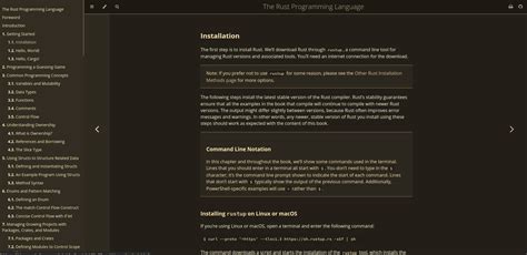 Broken Website The Local Rust Book Sidebar Is Not Affected · Issue 9949 · Darkreader