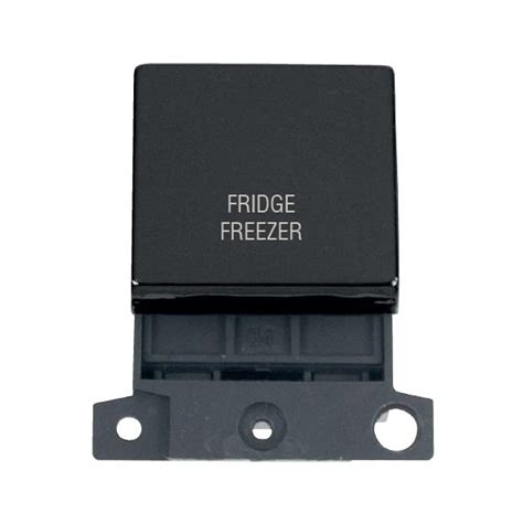Click MiniGrid Matt Black A Double Pole Fridge Freezer Ingot Switch Module UKES