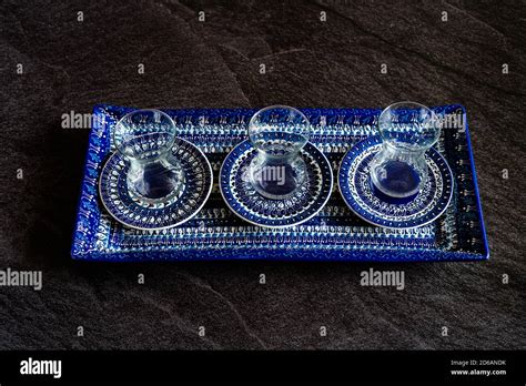 Handmade Ceramic Turkish Tea Cups Glasses With Traditional Pattern And Handcrafted