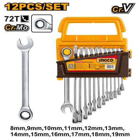 12 Pcs Ratchet Spanner Set Hkspar1122 House Of Tools