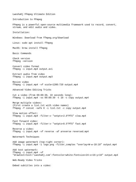 Ffmpeg Pdf