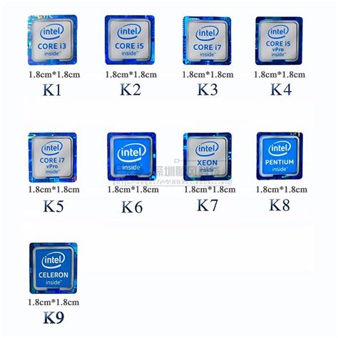 Original 6th Generation Core Cpu Label Sticker Notebook Desktop Phone I3 I5 I7 Sticker Corey 6th