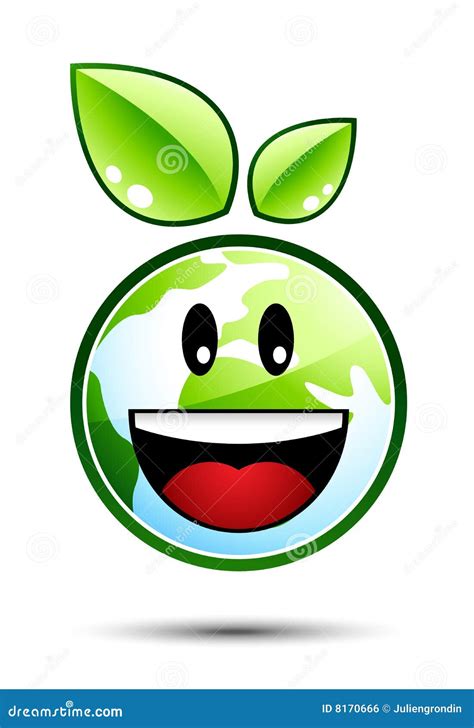 Car Cter Feliz De La Tierra Ilustraci N Del Vector Ilustraci N De Emoticono Ri Ndose