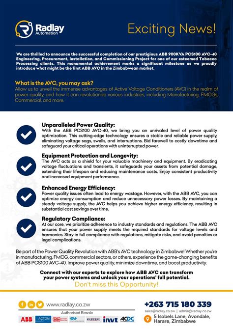 Radlay Automation On Linkedin Powerqualityrevolution Abb Pcsavc40…