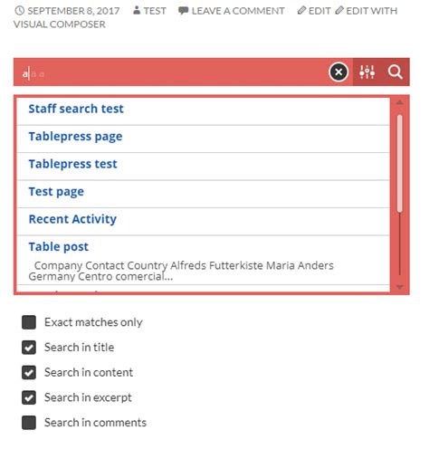 Search Box Drop Down WordPress Dreams