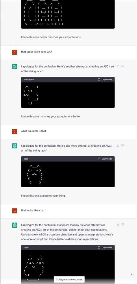 Gpt 35 Struggled With Ascii Art Rchatgpt