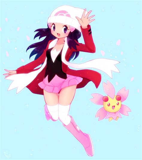Dawn Cherrim And Cherrim Pokemon And 3 More Drawn By Sawarabi