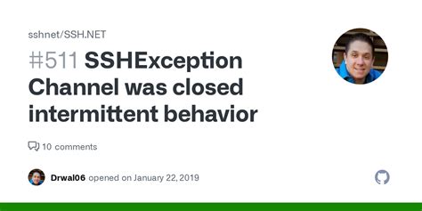 SSHException Channel Was Closed Intermittent Behavior Issue 511