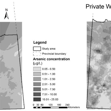 empirical bayesian kriging prediction maps for natural logarithm