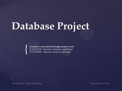 Ms Access Teaching Powerpoint Tasks Pptx