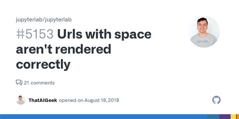 Urls With Space Aren T Rendered Correctly Issue Jupyterlab Jupyterlab GitHub
