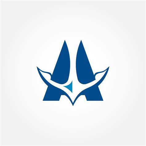 Logo Illustration Letter A For Anchor Shape With Negative Style