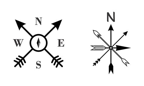 Navigational Compass With Cardinal Directions Of North East South West Geographical Position