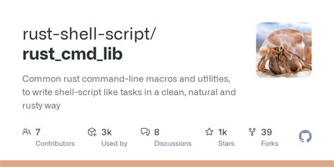Github Rust Shell Script Rust Cmd Lib Common Rust Command Line Macros And Utilities To Write