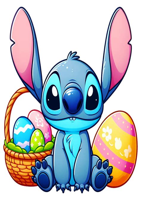 Stitch Coelhinho Da P Scoa Desenho Infantil Ovos De Chocolate Png