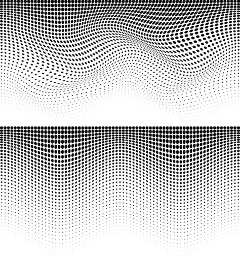 Premium Vector Halftone Wave Pattern Horizontal Background Using