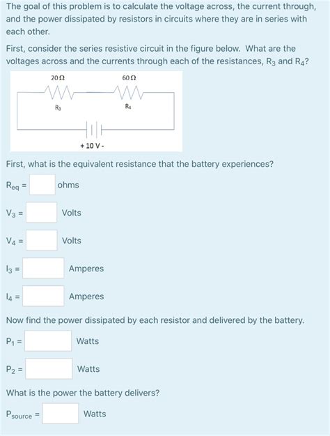 Solved The Goal Of This Problem Is To Calculate The Voltage Chegg Com