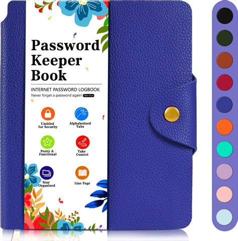 Password Book With Alphabetical Tabs Elegant Pu Leather Password Keeper Book