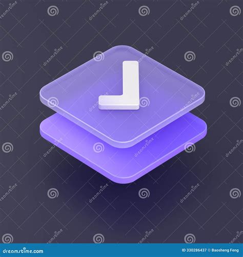 3d Checkbox Check Mark 3d Illustration Tick Mark Rounded Corner 3d Purple Web Icon Button
