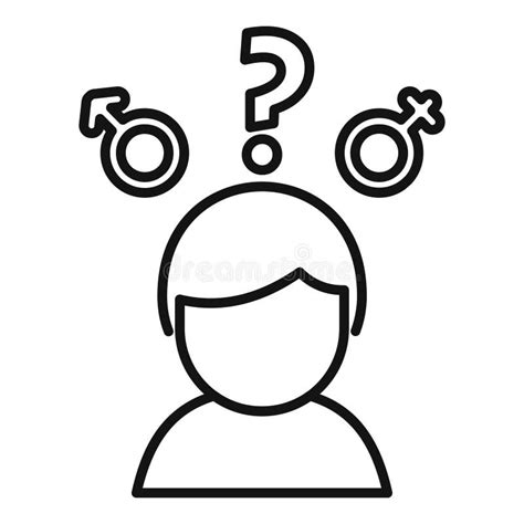 Gender Identity Question Icon Outline Vector Move Support Stock Vector Gender Identity Question Icon Outline Vector Move Support Stock Vector