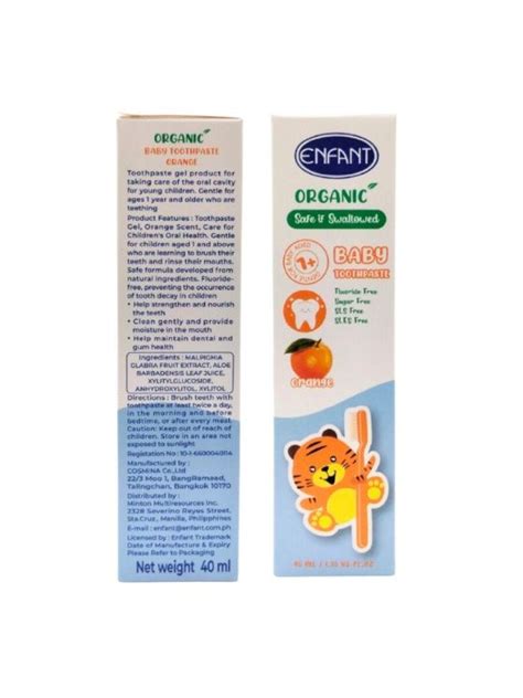 Enfant Organic Toothpaste Orange Edamama